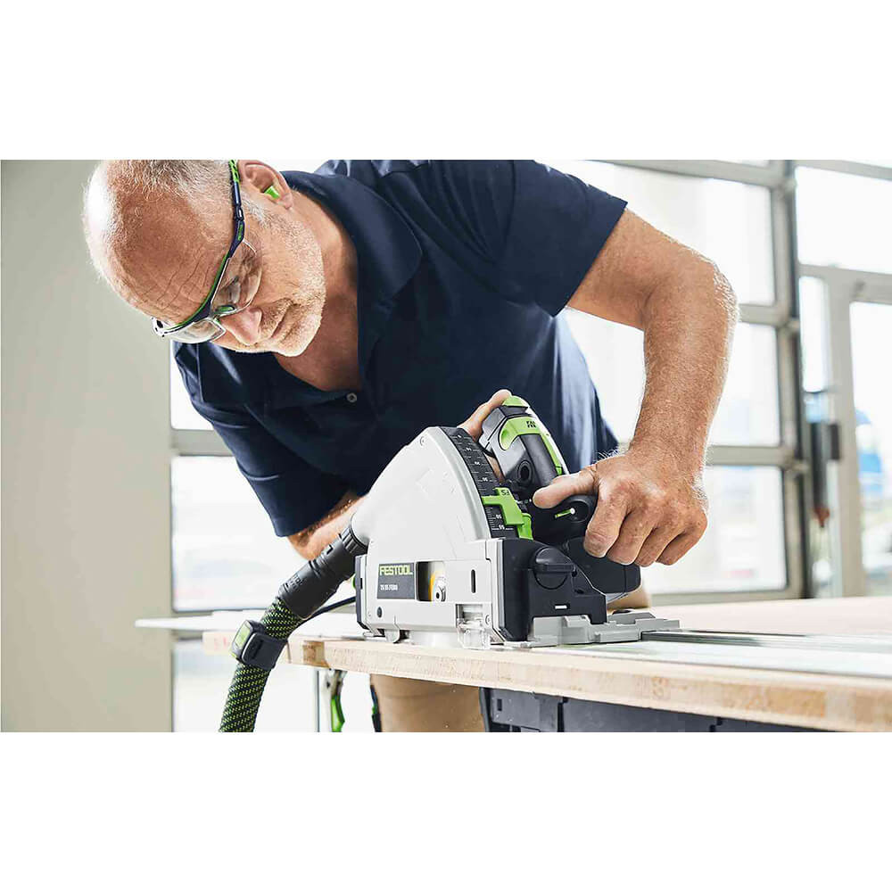 Festool 1200W TS 55 FEBQ Plus FS 160mm 6 1 4 Plunge Cut Saw In Systainer With 1400mm Rail 577281 TradeTools