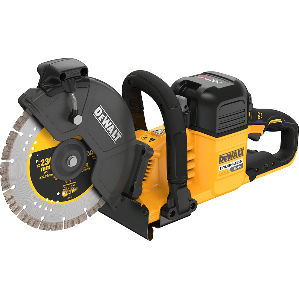 DeWALT 54V FLEXVOLT XR 9.0Ah 230mm 9 Brushless Cordless Concrete Cut Off Saw Kit DCS691X2 XE