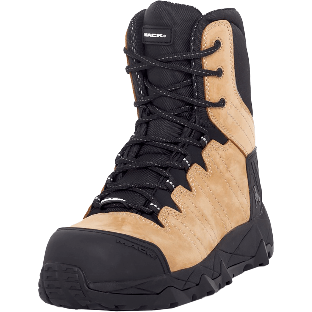 Mack TerraPro Zip-Up Composite Toe Cap Safety Boots - Honey - Size 10 ...