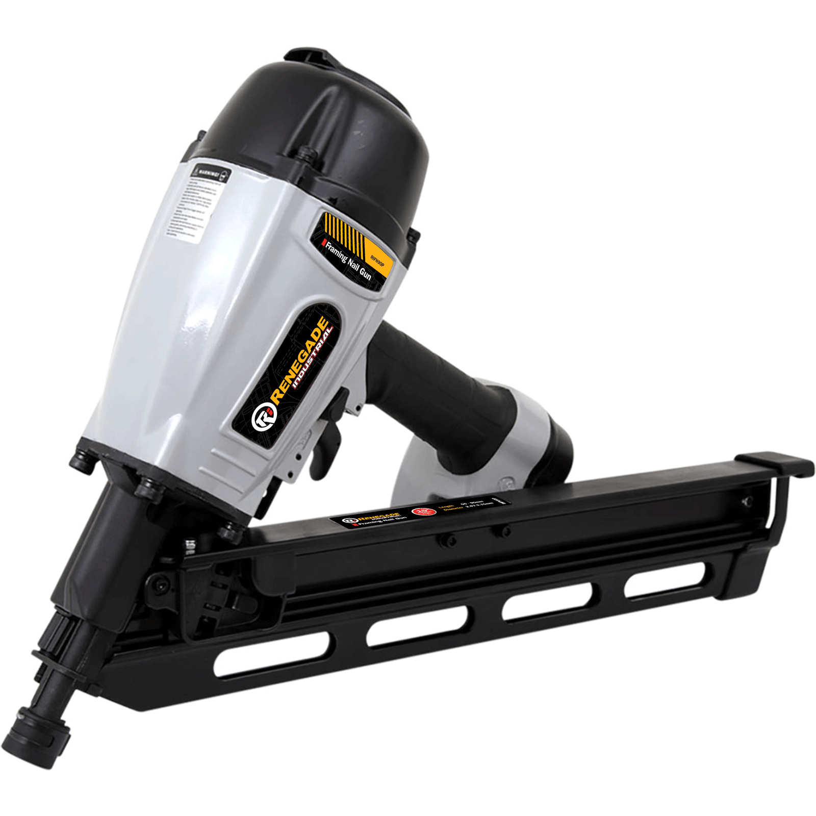 Renegade Industrial 90mm 34 Degree Pneumatic Framing Nail Gun - RIFN90P ...