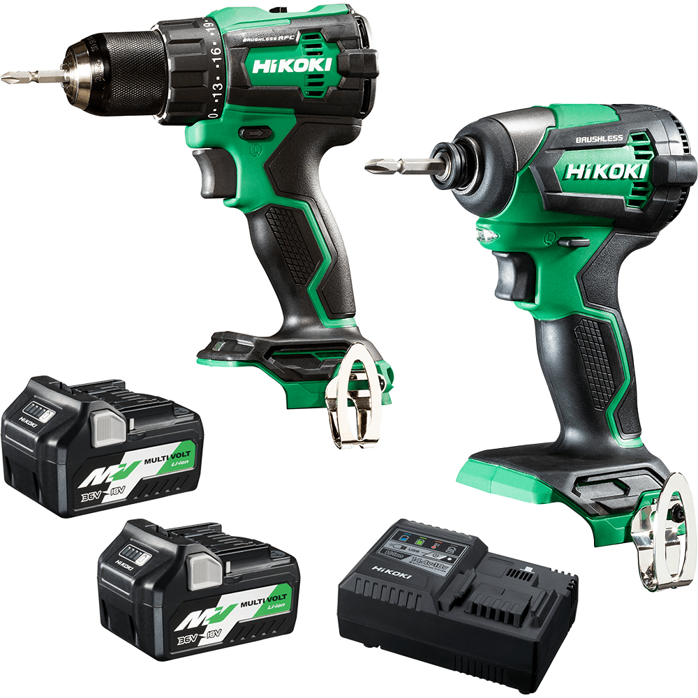 HiKOKI 18V 5.0Ah MultiVolt Brushless Cordless 2 Piece Combo Kit ...