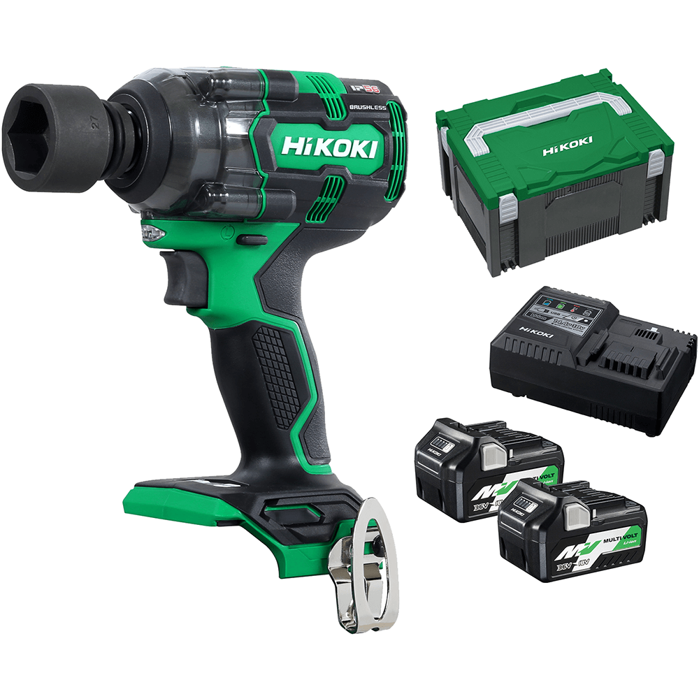 HiKOKI 18V 5.0Ah MultiVolt 12.7mm (1/2") Brushless Cordless Impact ...