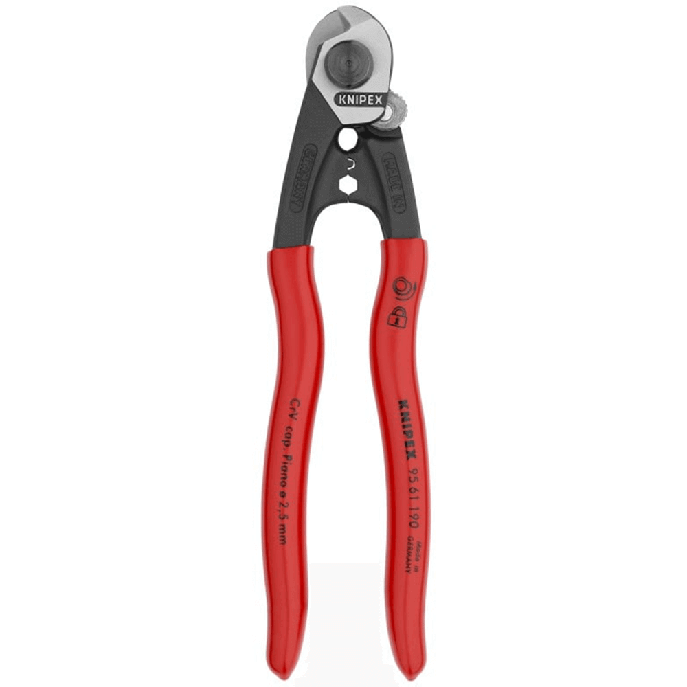 Knipex 190mm Forged Wire Rope Cutter - 9561190 | TradeTools