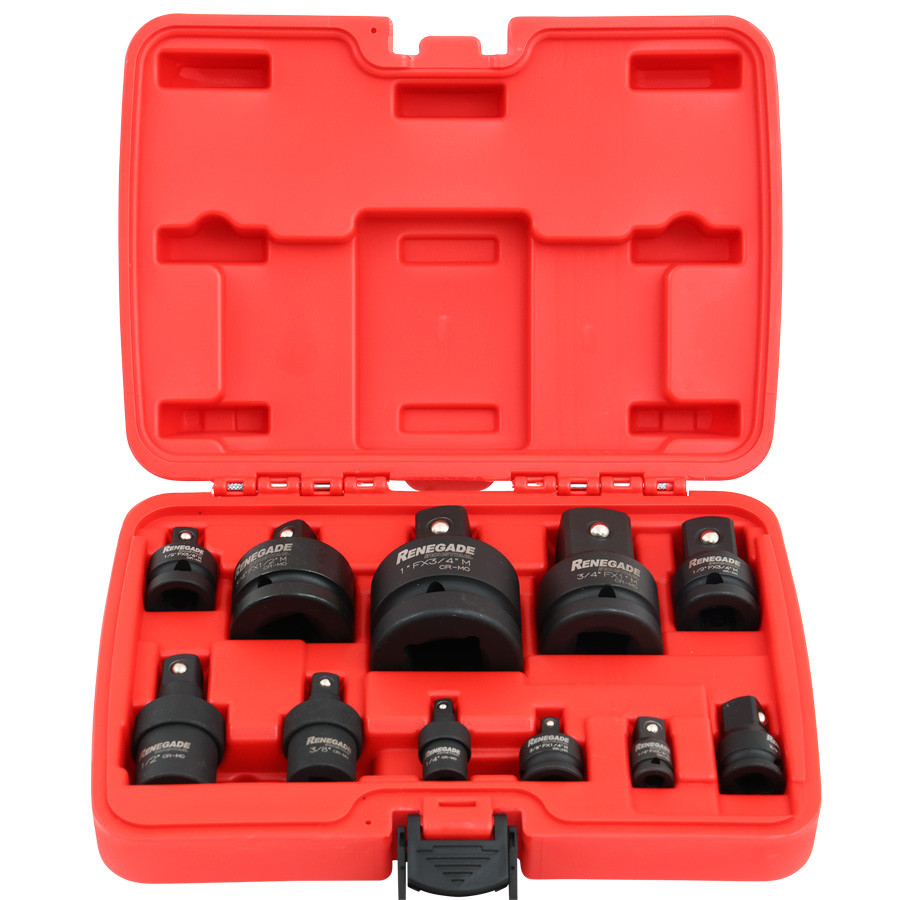 Renegade Industrial 11 Piece Chrome Molybdenum Impact Sockets Adaptor ...