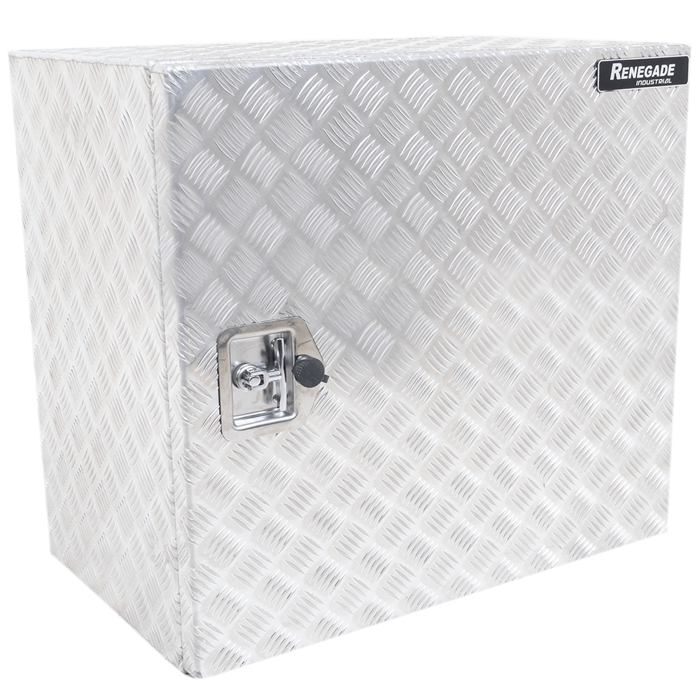 Renegade Industrial Checker Plate Side Open Aluminium Generator Box ...