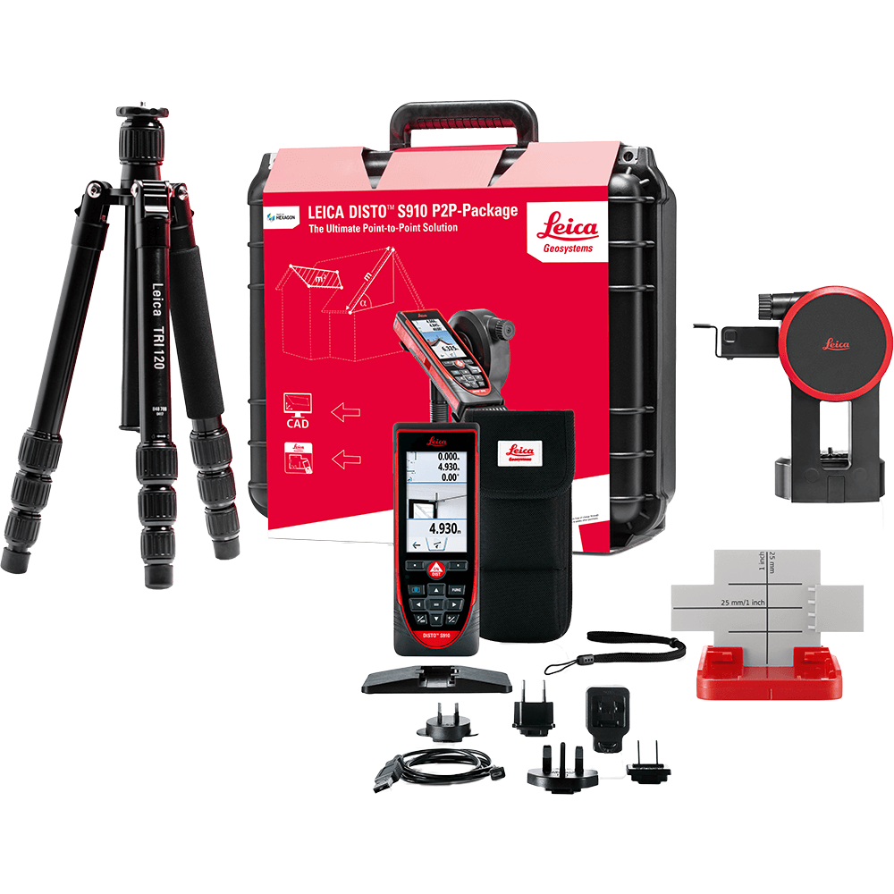 Leica DISTO S910 P2P Bluetooth 300m Laser Distance Meter Pro Package ...
