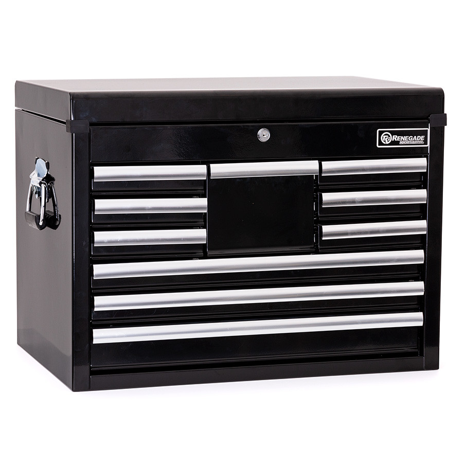 Renegade Industrial 26" 10 Drawer Black Full Size Top Box Tool Chest ...