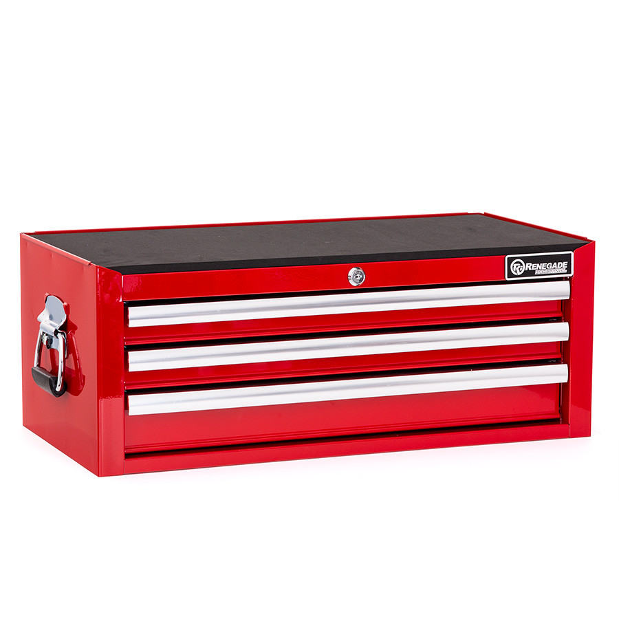 Renegade Industrial 26" 3 Drawer Red Middle Stacker Tool Chest - RII-3X ...