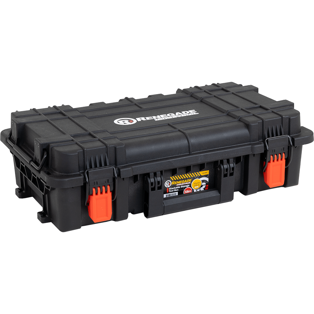 Renegade Industrial Slim Stacker Stackable Storage Tool Box - RISSTBSS ...