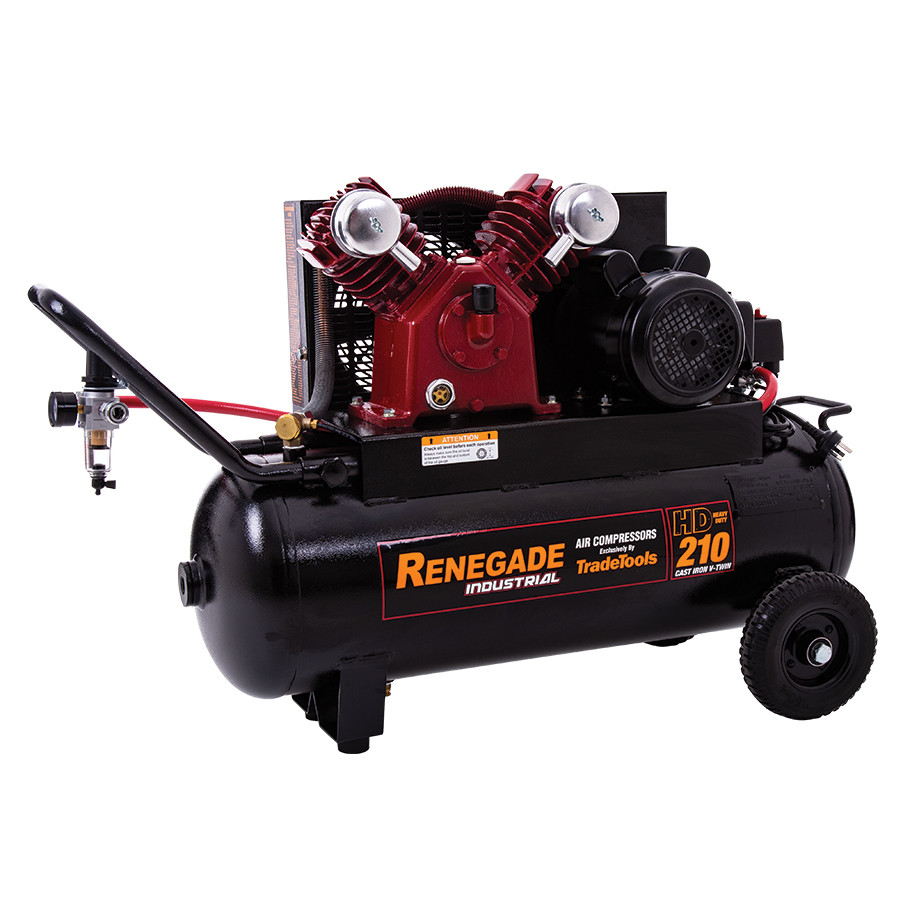 Renegade Industrial 2.2HP 210LPM V-Twin Belt Drive Air Compressor ...