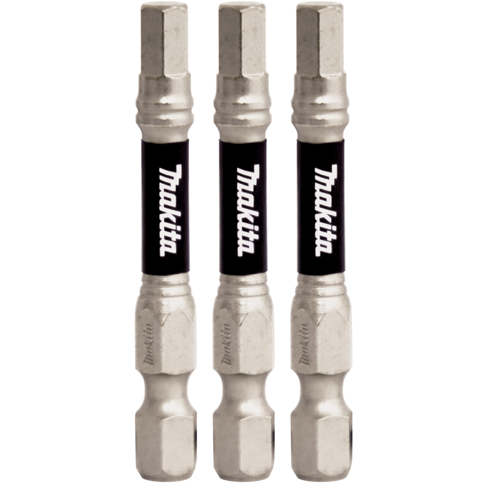 Makita Impact XPS HEX5 x 50mm Power Bits - 3 Pack - E-19423 | TradeTools