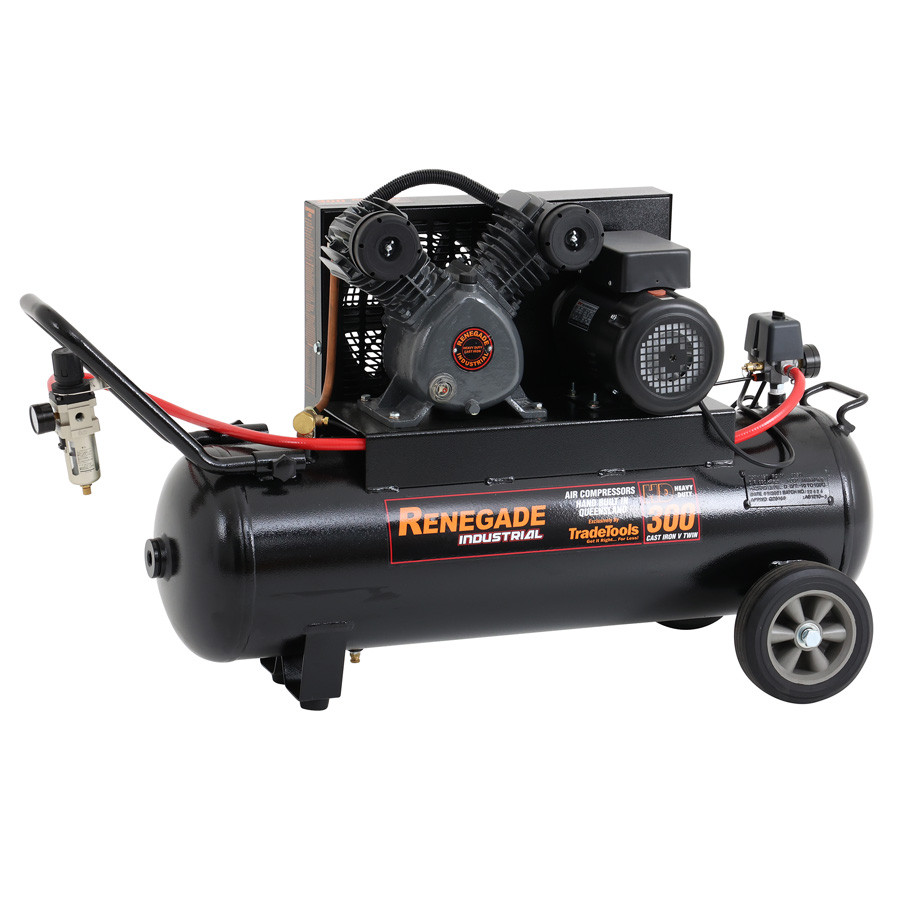 Renegade Industrial 3.2HP 300LPM V-Twin Belt Drive Air Compressor ...