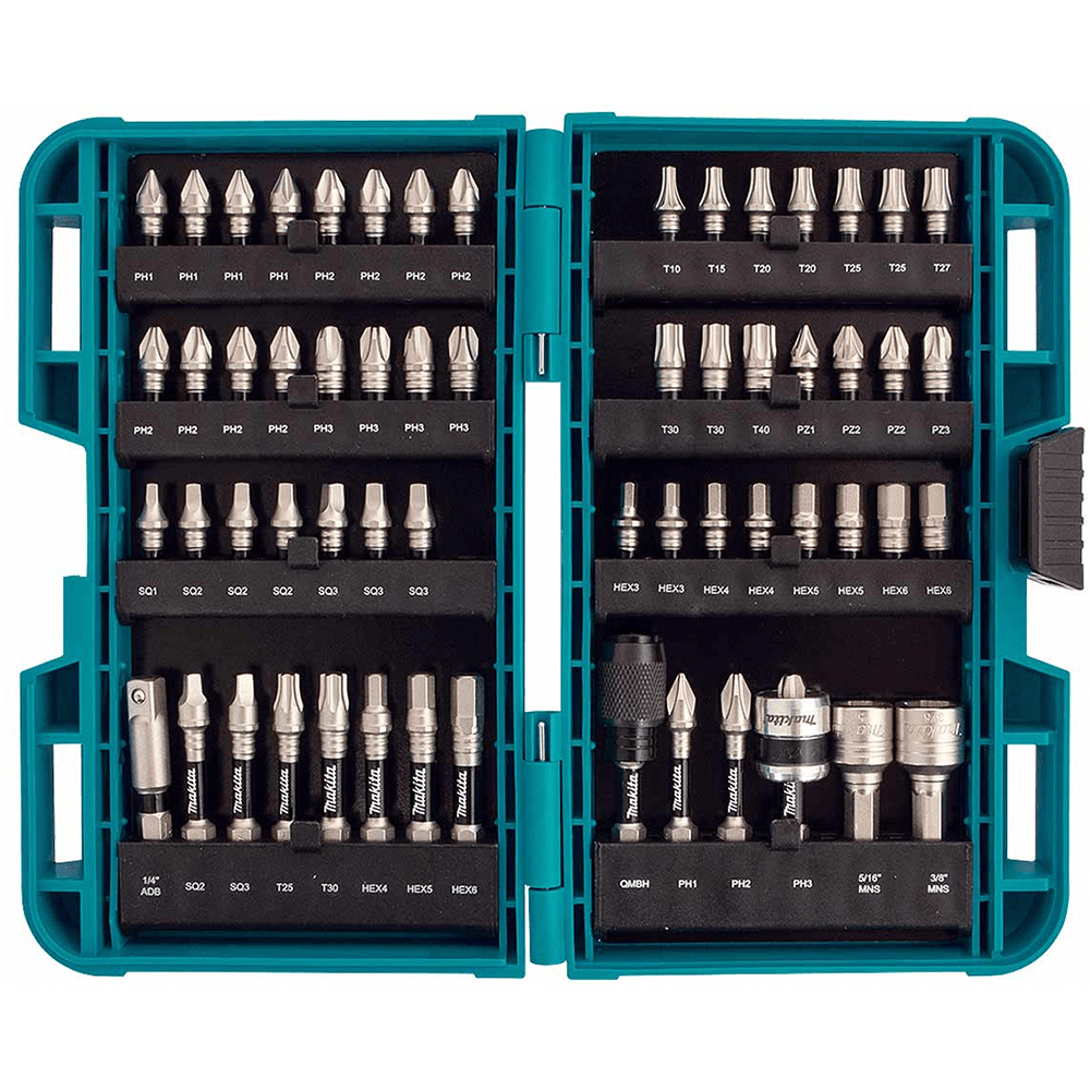Makita Impact XPS 60 Piece Impact Bits Set With Quick Chuck Impact Bit ...