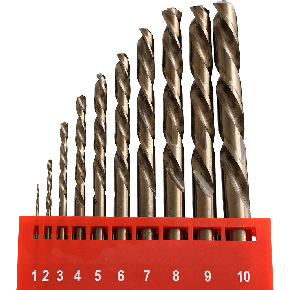 Renegade Industrial 10 Piece Left Hand M35 Cobalt Drill Bit Set ...