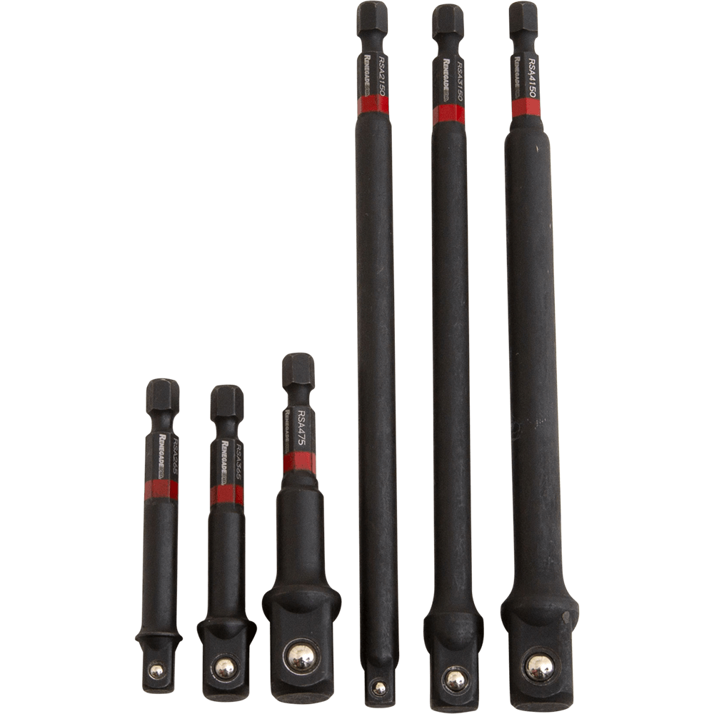 Renegade Industrial 6 Piece 1/4" Hex Drive Socket Adaptors Set ...