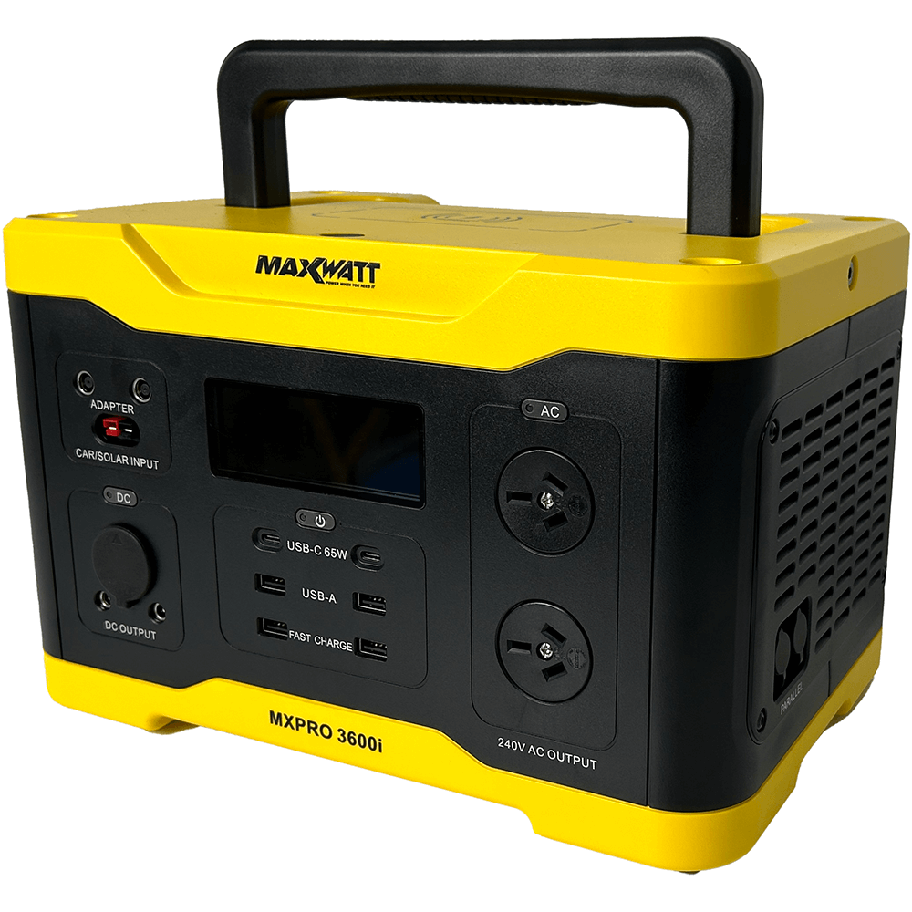 Maxwatt 1800W Rated Pure Sine Wave Portable Power Station - MXPRO3600I ...