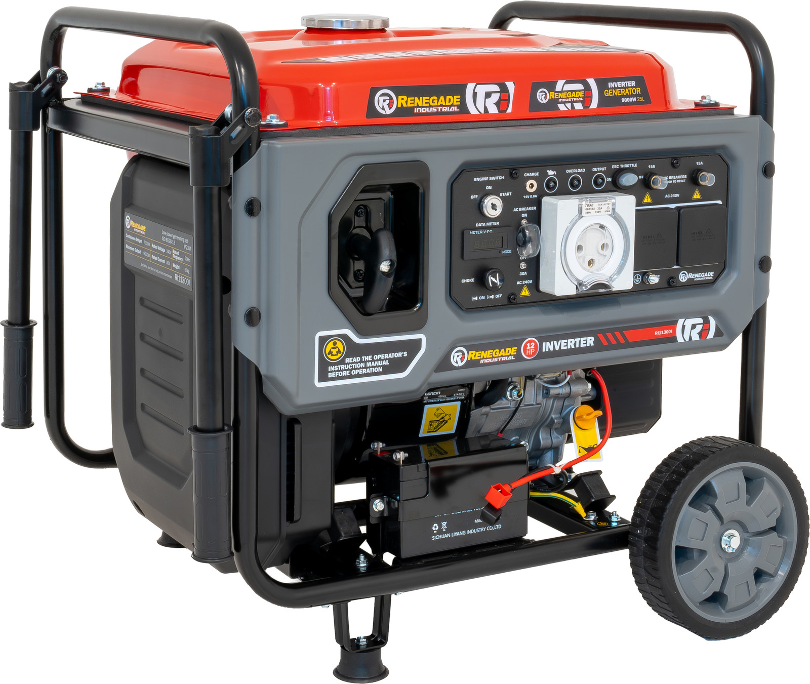 Renegade Industrial 9000W 12HP Inverter Generator - RI11300I | TradeTools