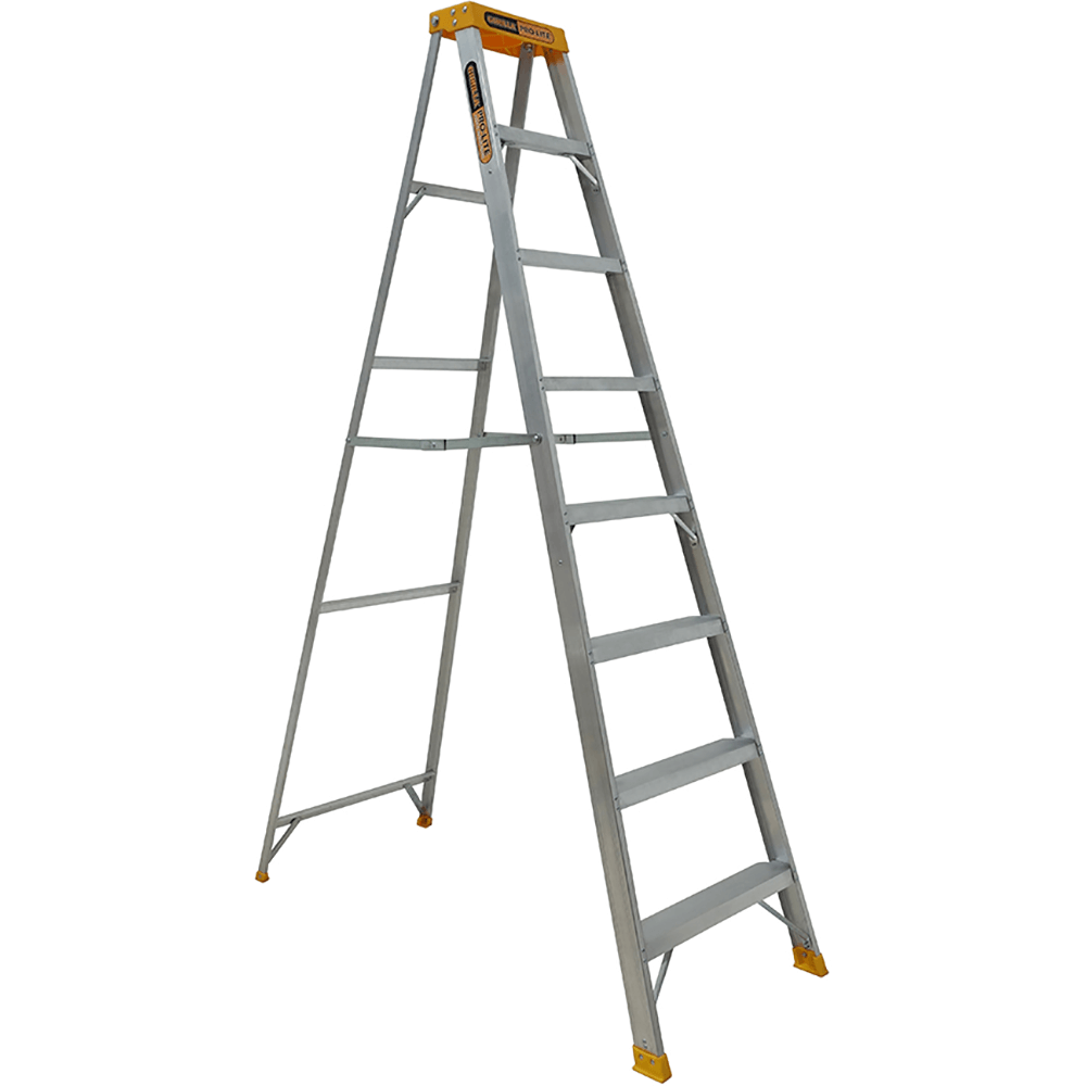 Gorilla 2.35M Pro-Lite 8 Step Industrial Single Sided Aluminium Step ...