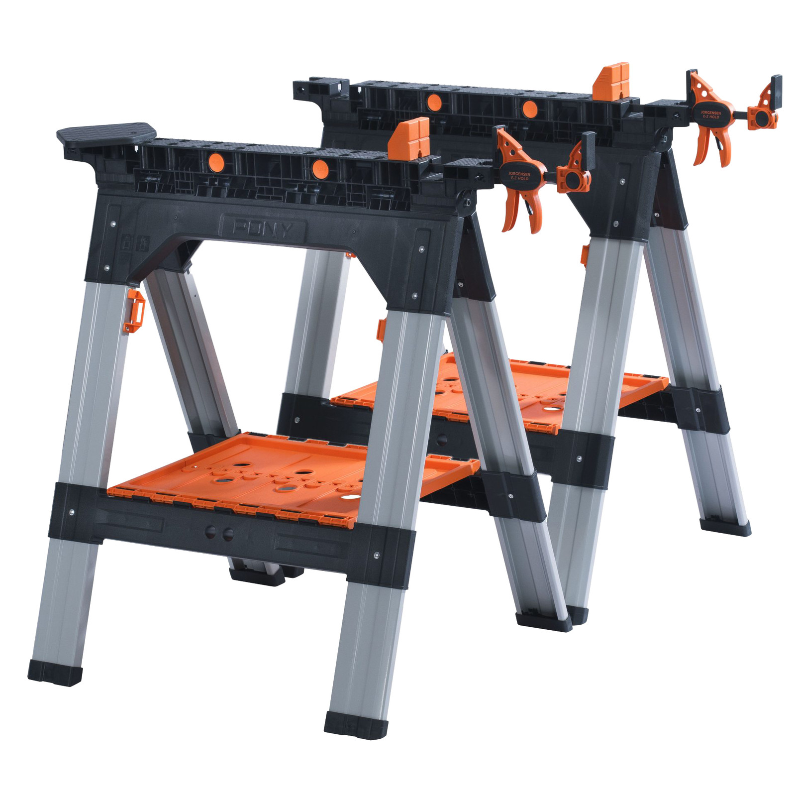 Pony Jorgensen 660mm (26") Capacity E-Z Hold Multi-Function Saw Horses ...