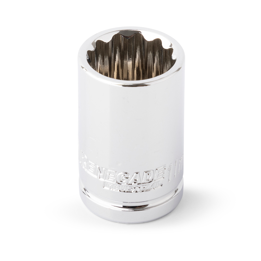 Renegade Industrial 11mm x 1/4" Drive Metric 12 Point Standard Socket ...