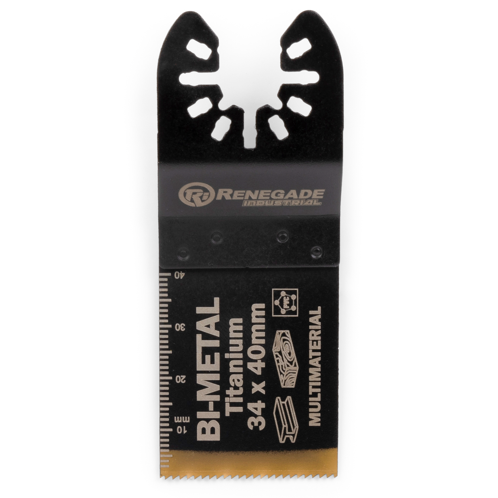 Renegade Industrial 34mm x 40mm Bi-Metal Titanium Coated Tip Multi Tool ...