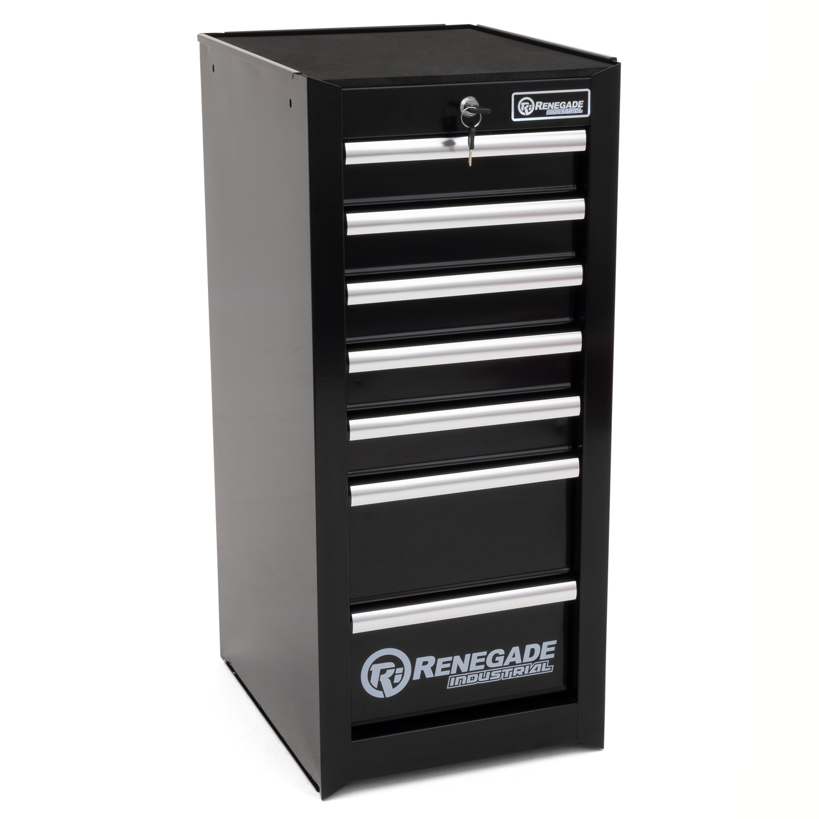 Renegade Industrial 15" 7 Drawer Black Side Cabinet - RI15-7XBLA ...