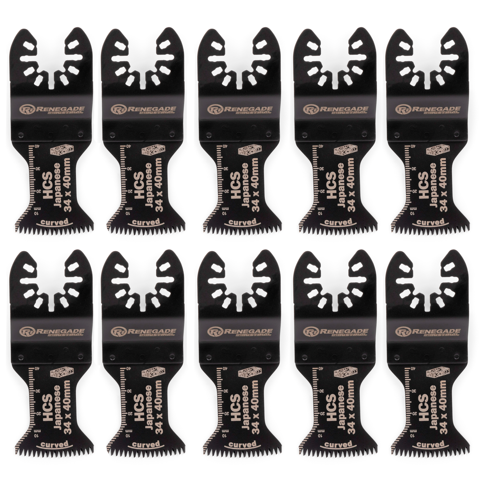 Renegade Industrial 34mm x 40mm HCS Curved Japanese Tip Multi Tool ...