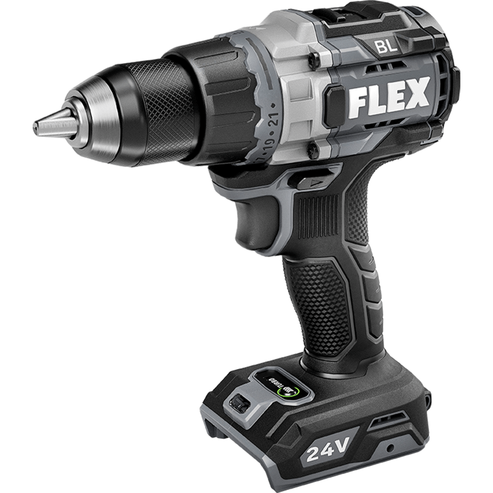 FLEX 24V 13mm Brushless Cordless 2-Speed Turbo Mode Drill Driver Skin ...
