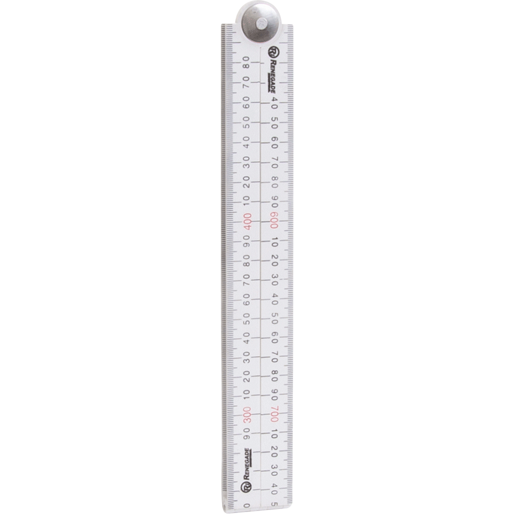 Renegade Industrial 1M Bevelled Edged Folding Ruler - RIFR1MT | TradeTools