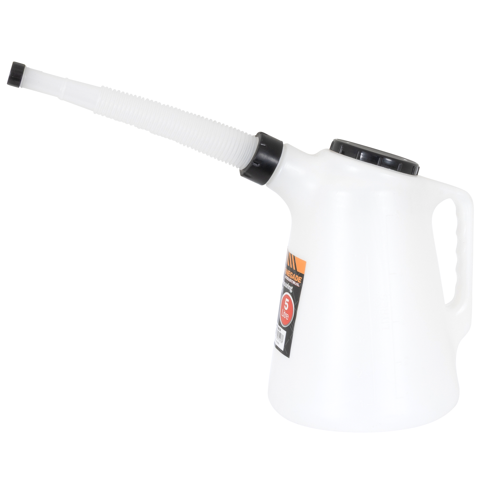 Renegade Industrial 5L Metric & Imperial Measuring Jug With Lid & Spout ...