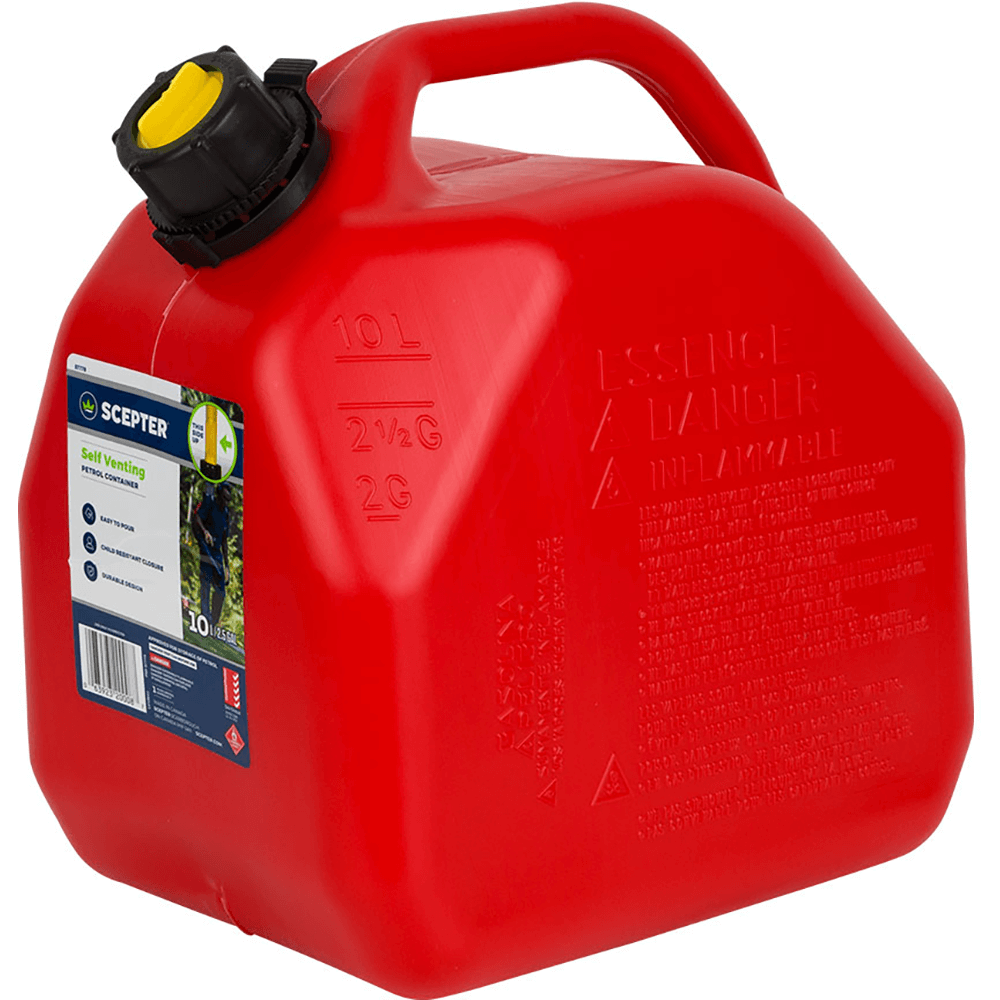 Scepter 10L Red Plastic Fuel Container - FUE8065 | TradeTools