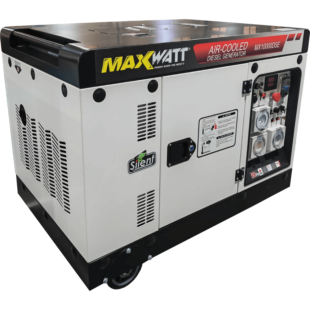 Maxwatt 10kVA 8500W Electric 2-Wire Auto Start Air-Cooled Diesel Silent ...
