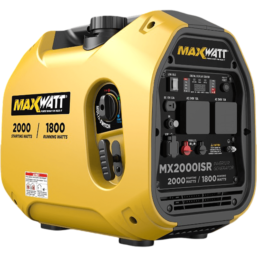 Maxwatt 2000W Recoil Start Petrol Silent Pure Sine Wave Digital ...