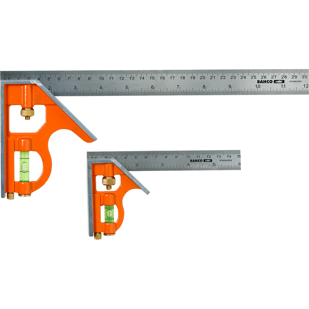 Bahco 150mm & 300mm Sliding Combination Square With Metal Scriber Twin ...