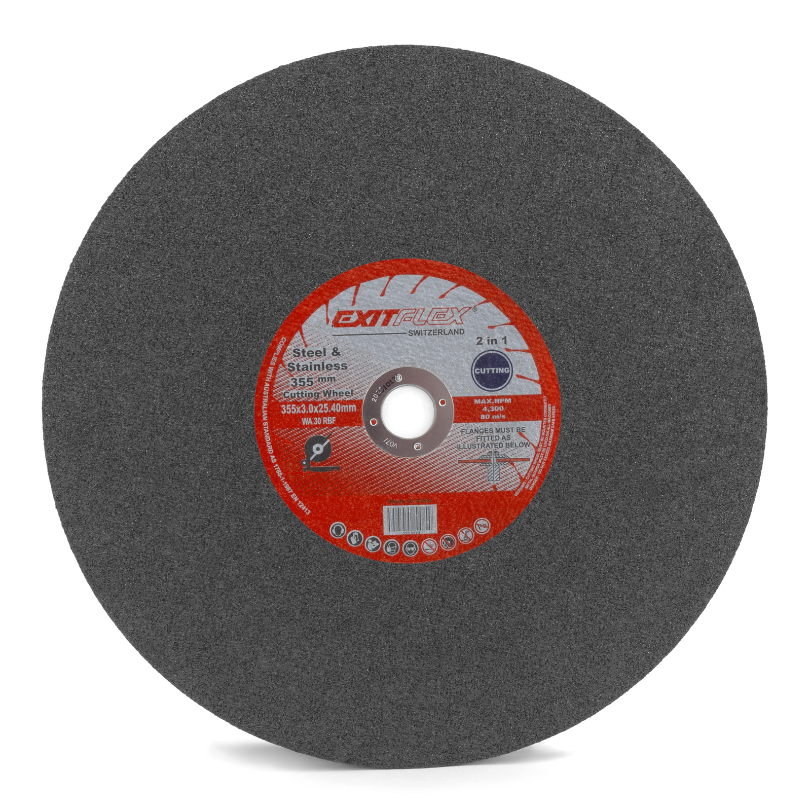 EXITFLEX 355mm x 3.0mm Abrasive Cutting Disc - EFACD3355 | TradeTools
