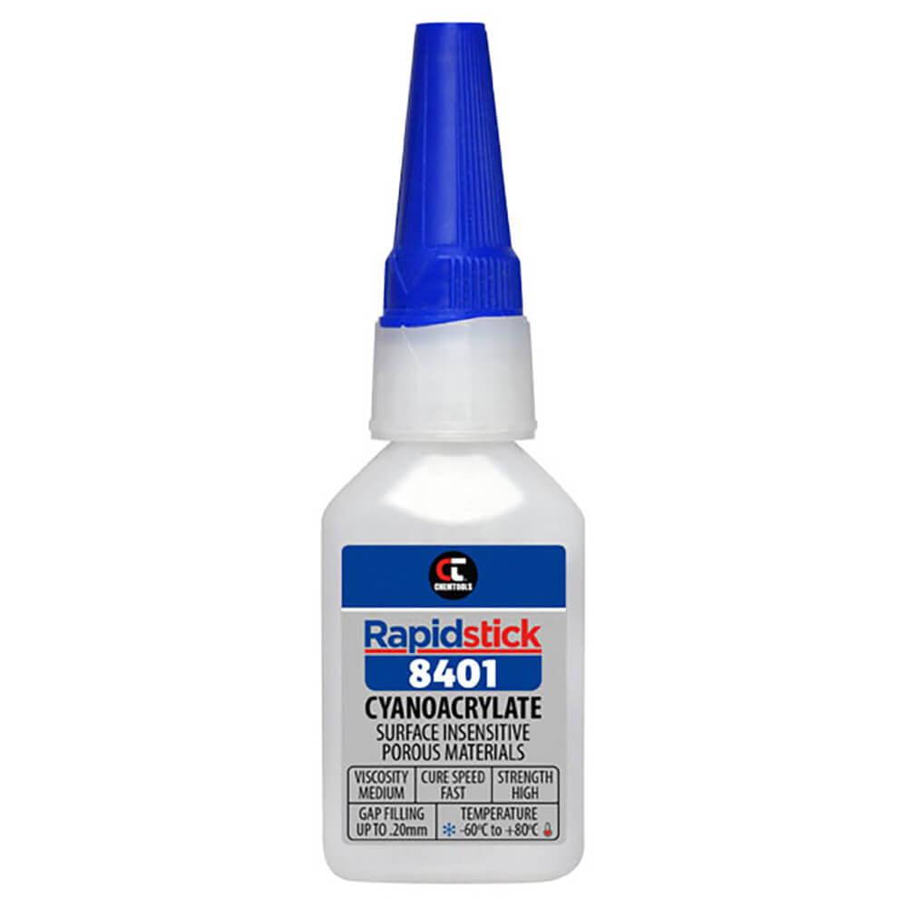 Chemtools Rapidstick 8401 Cyanoacrylate Adhesive 25mL Bottle - 8401-20 | TradeTools