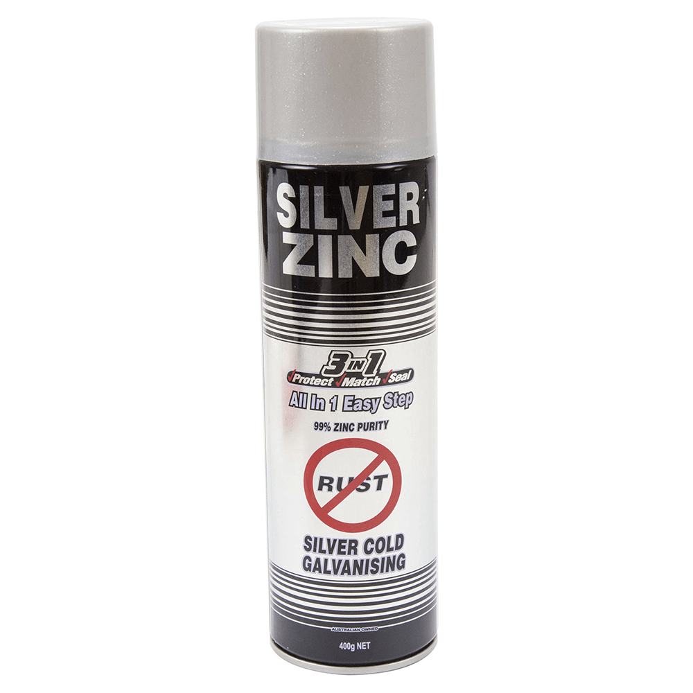 Silver Zinc Supplies Silver Zinc Cold Galvanising 400g Spray Paint Can ...
