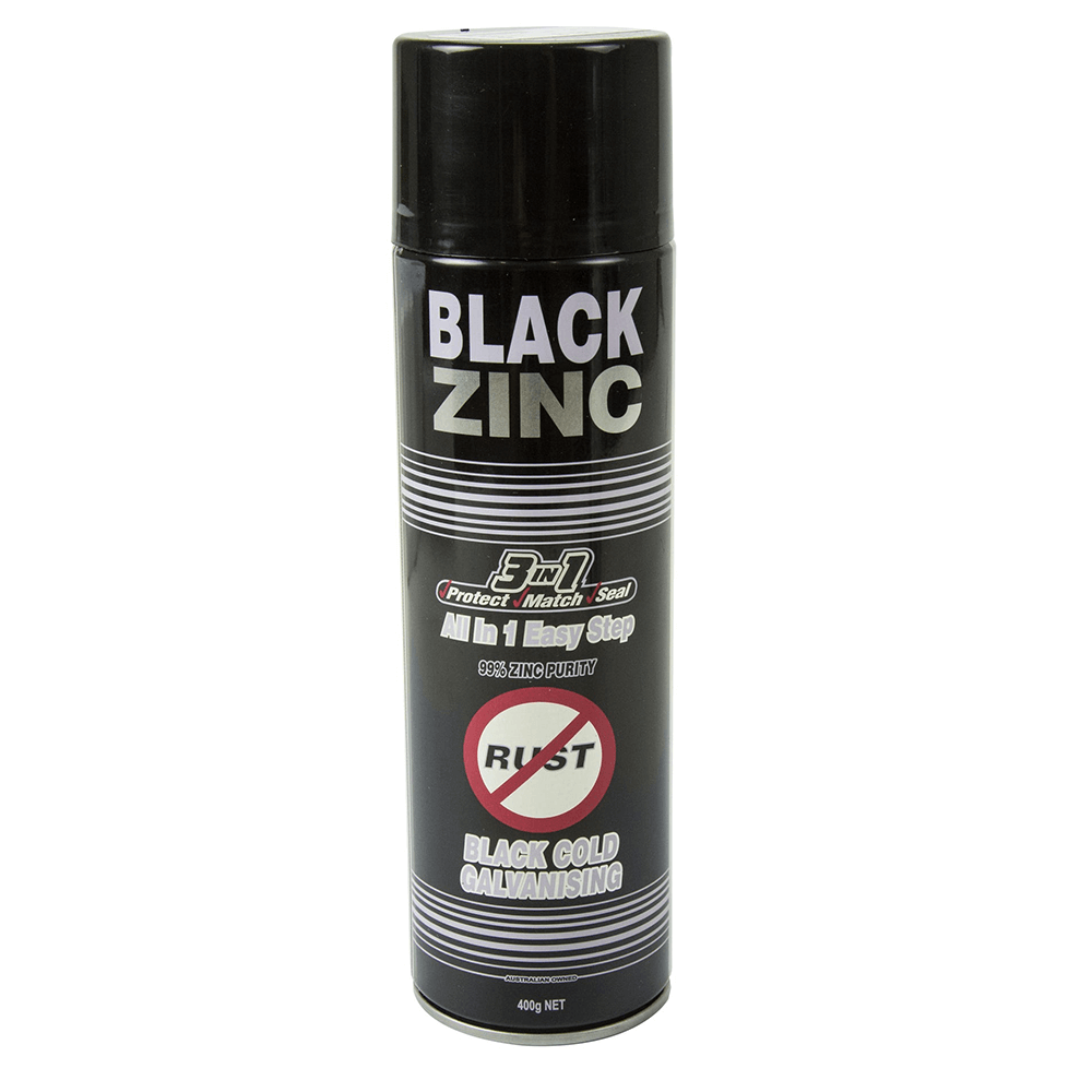 Silver Zinc Supplies Black Zinc Cold Galvanising 400g Spray Paint Can ...
