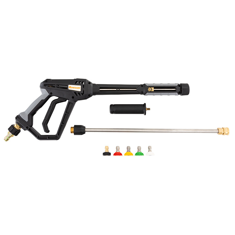 Renegade Pressure Washer Gun and Lance Kit 4000PSI With Nozzles ...