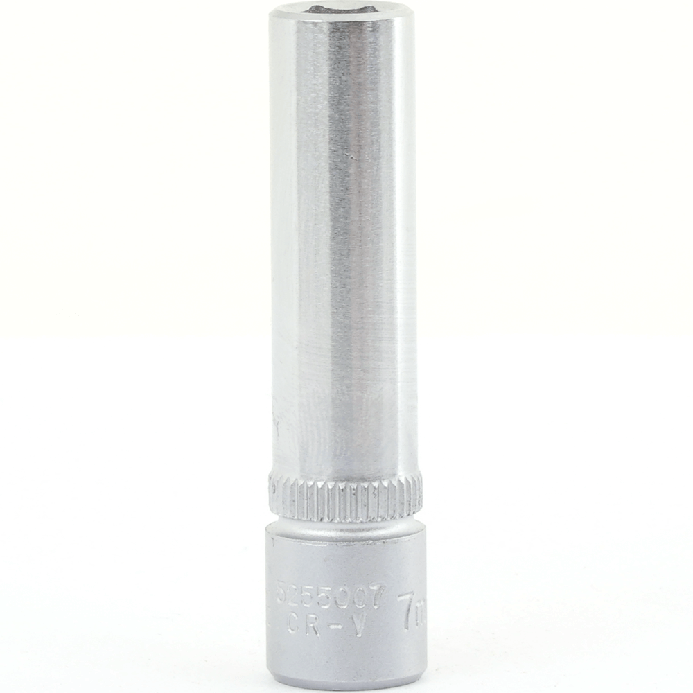 Force 7mm x 1/4" Drive Metric 6 Point Deep Socket - 5255007 | TradeTools