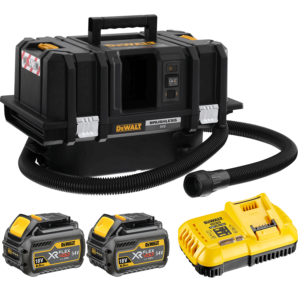 DeWALT 54V XR FLEXVOLT 6.0Ah M Class Brushless Cordless Dust Extractor ...