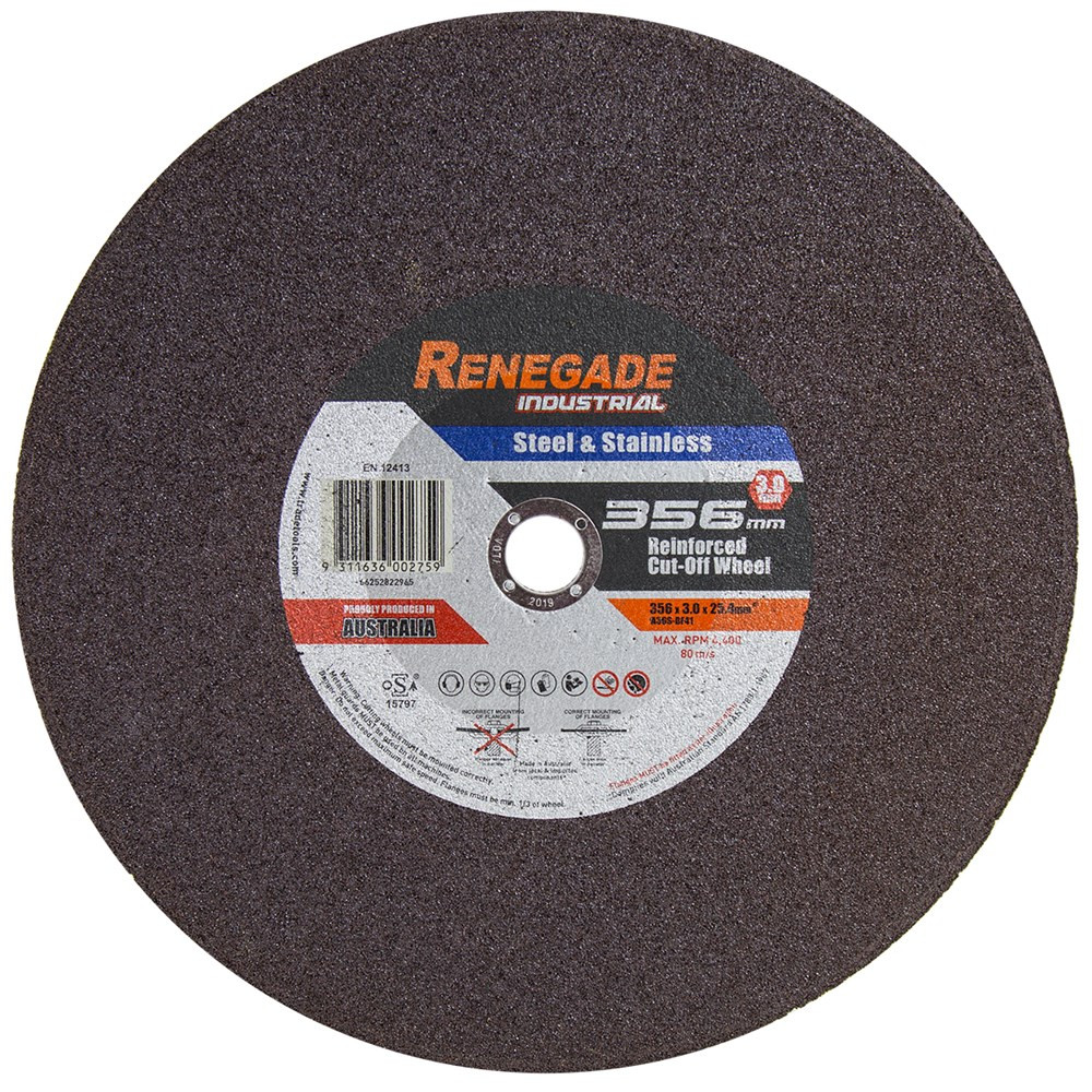 Renegade Industrial 356mm (14") x 3.0mm x 25.4mm Steel/Stainless Steel ...