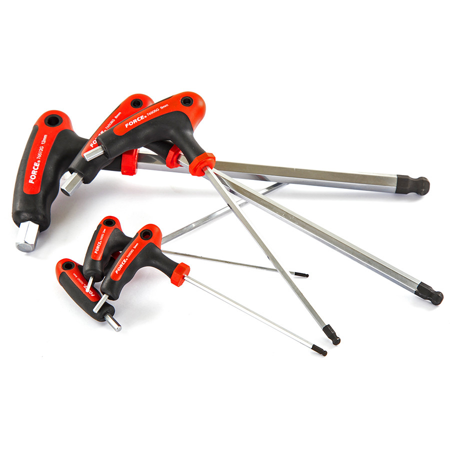 Force 12mm T-Handle Metric Balldrive Hex Key - 76512G | TradeTools