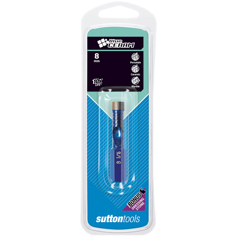Sutton 8mm Blue Ceram Diamond Core Drill Bit - D6050800 | TradeTools