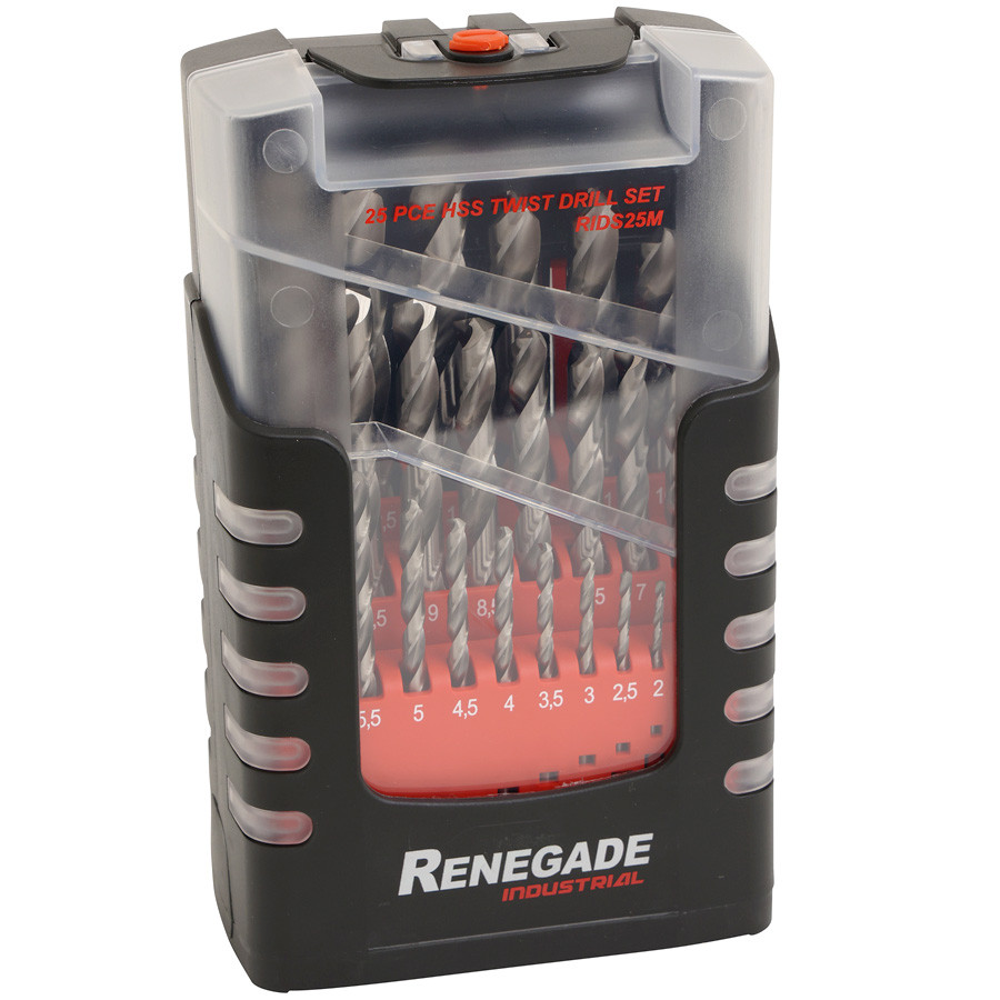 Renegade Industrial 25 Piece HSS Metric Drill Bit Set - RIDS25M ...
