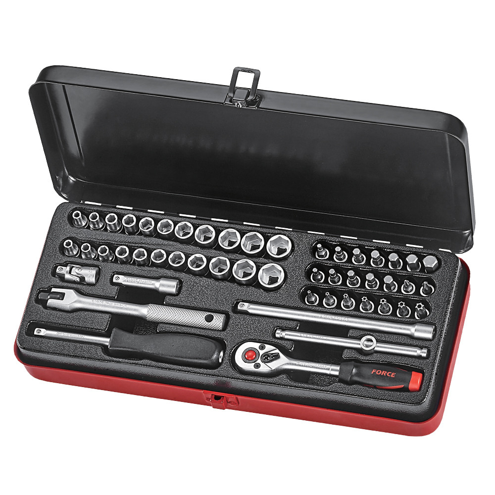 Force 1/4" Drive 50 Piece Metric & Imperial Socket Set - 2501B | TradeTools
