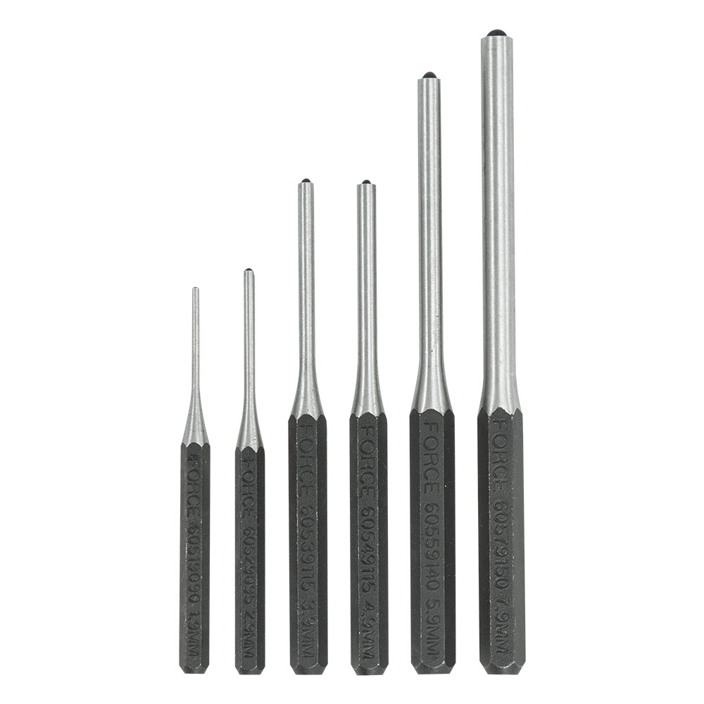 Force 6 Piece Assorted Spring Pin Punch Set - 50614 | TradeTools