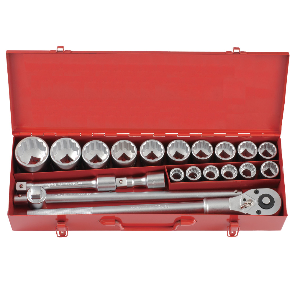 Force 3/4" Drive 20 Piece Imperial Socket Set - 6201S | TradeTools