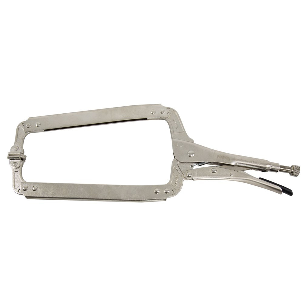 Force 475mm (18") Swivel Pad Easy Release Locking C-Clamp Pliers ...