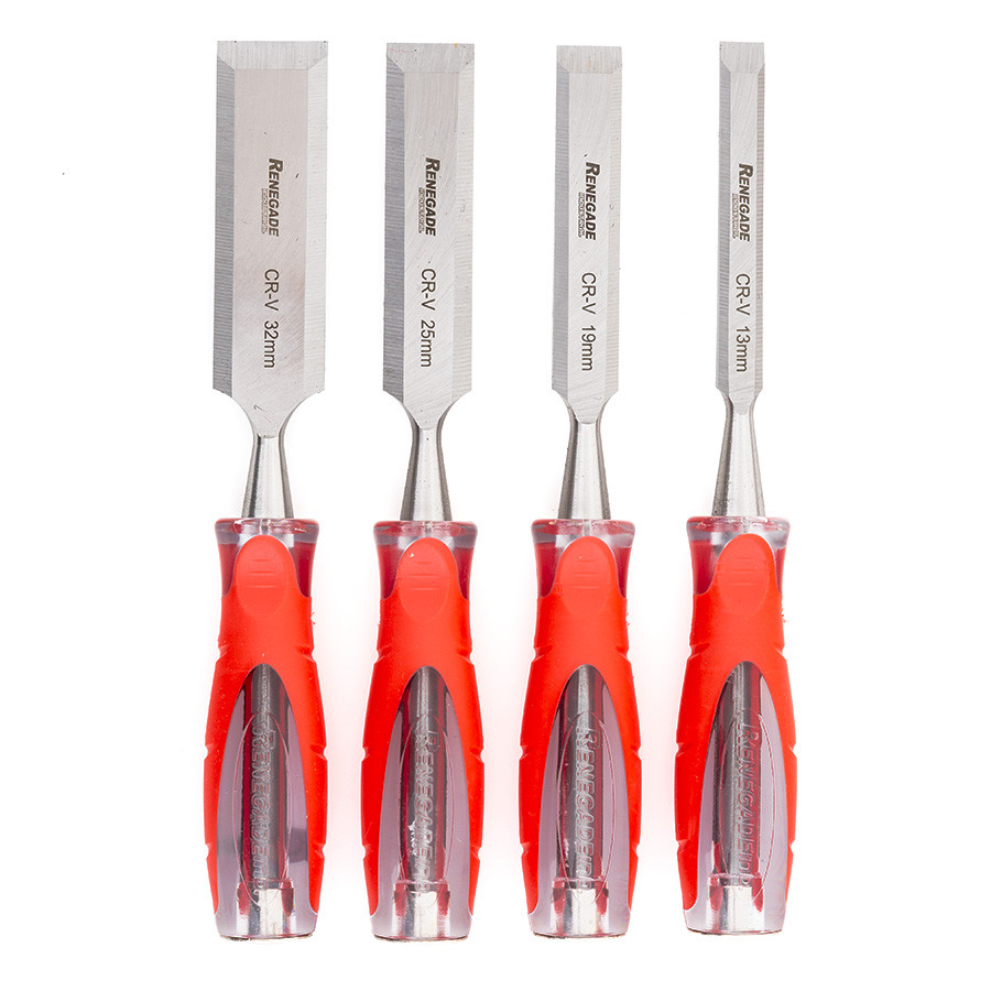 Renegade Industrial 4 Piece Pro Series Wood Chisels Set - RICS4P ...